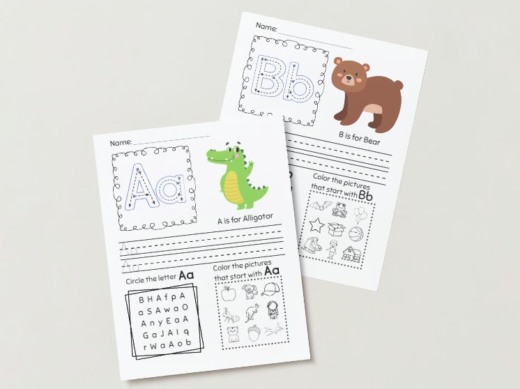 Alphabet Worksheets | Printable | 26 Letter of the Day | Coloring Pages ...