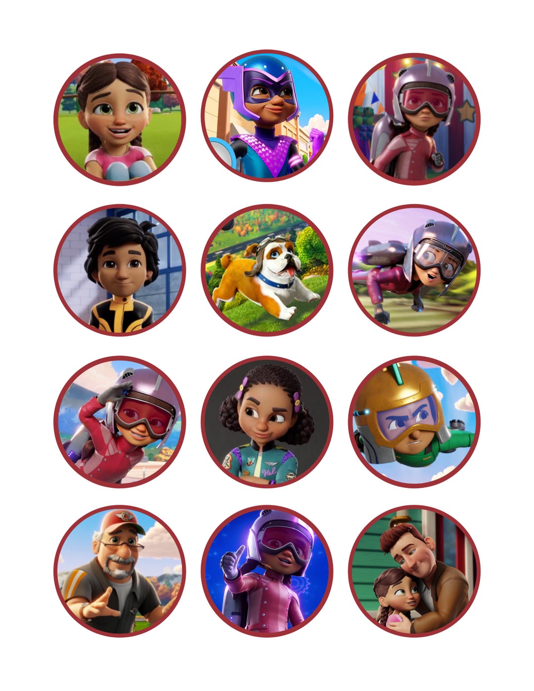 The Rocketeer Cupcake Toppers Instant Download, the Rocketeer Birthday ...