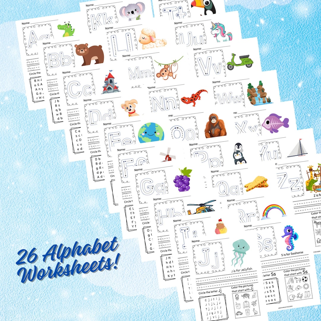 Alphabet Worksheets | Printable | 26 Letter of the Day | Coloring Pages ...