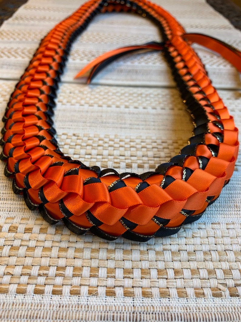 Graduation Lei Double Braided Satin Ribbon Personalized - Etsy