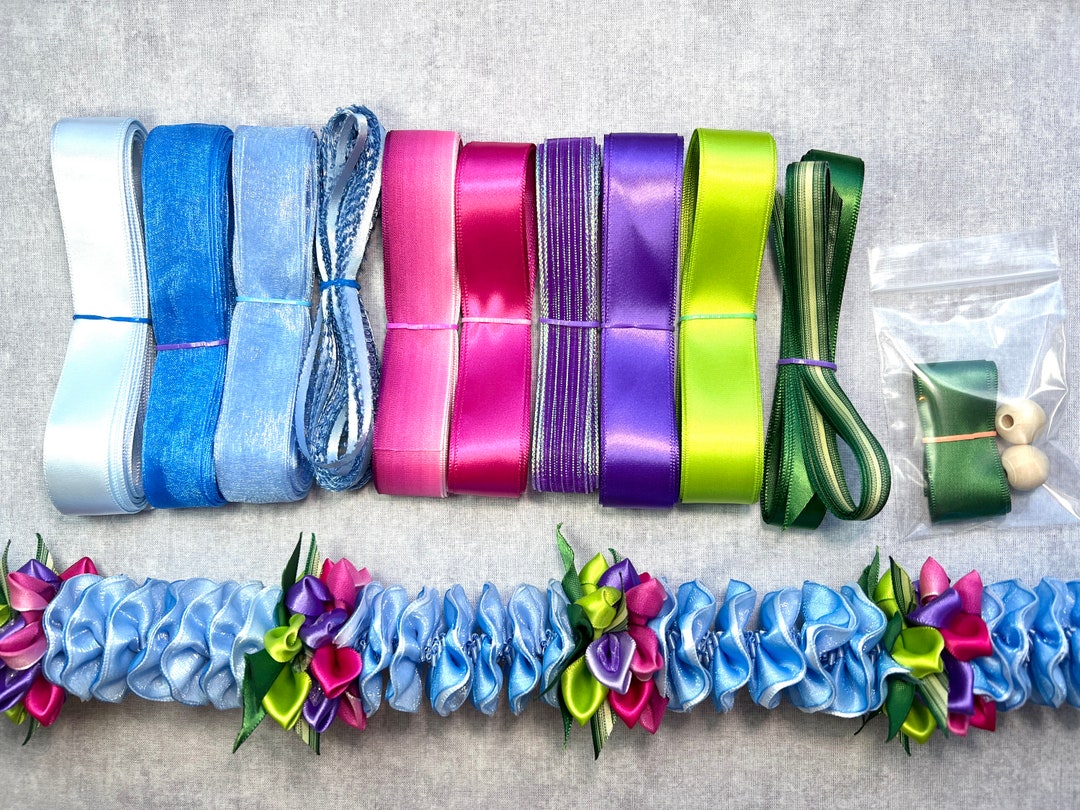 Do It Yourself Ribbons for Blue Plumeria and Bird of Paradise Flower ...
