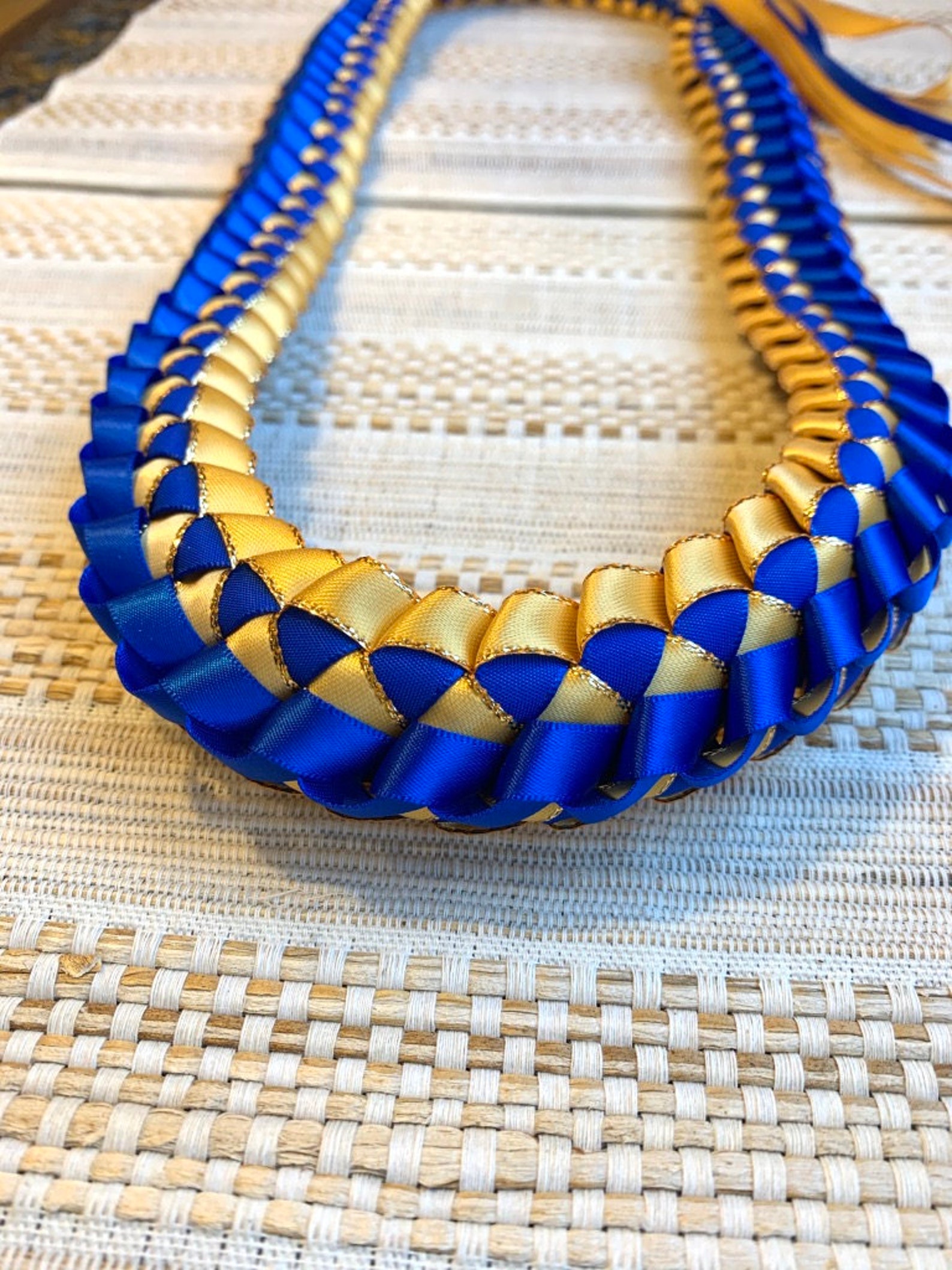 Graduation Lei Double Braided Satin Ribbon Personalized - Etsy