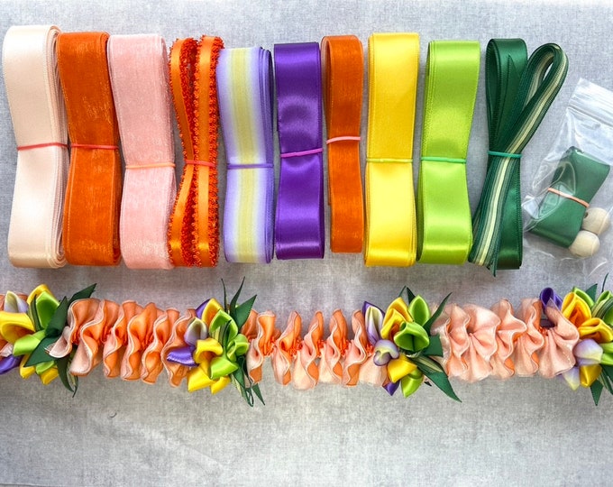 Do It Yourself Ribbons for Beautiful Pink Hawaiian Flower Ribbon Lei - Etsy