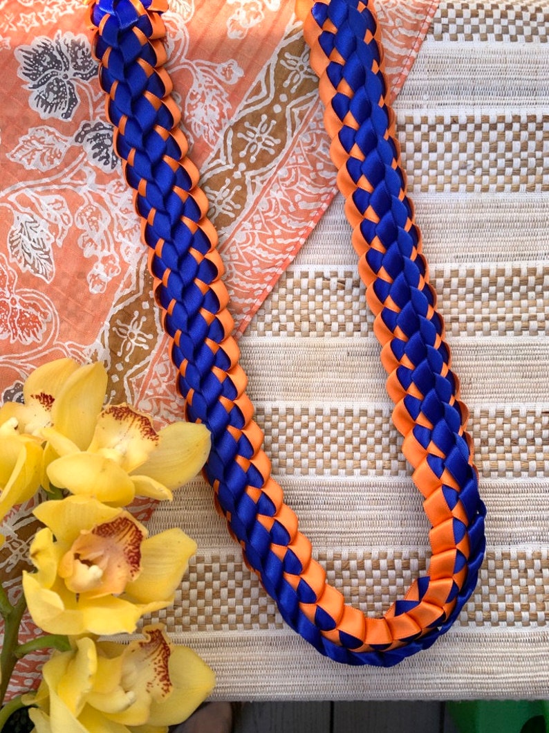 Graduation Lei Double Braided Satin Ribbon Personalized - Etsy