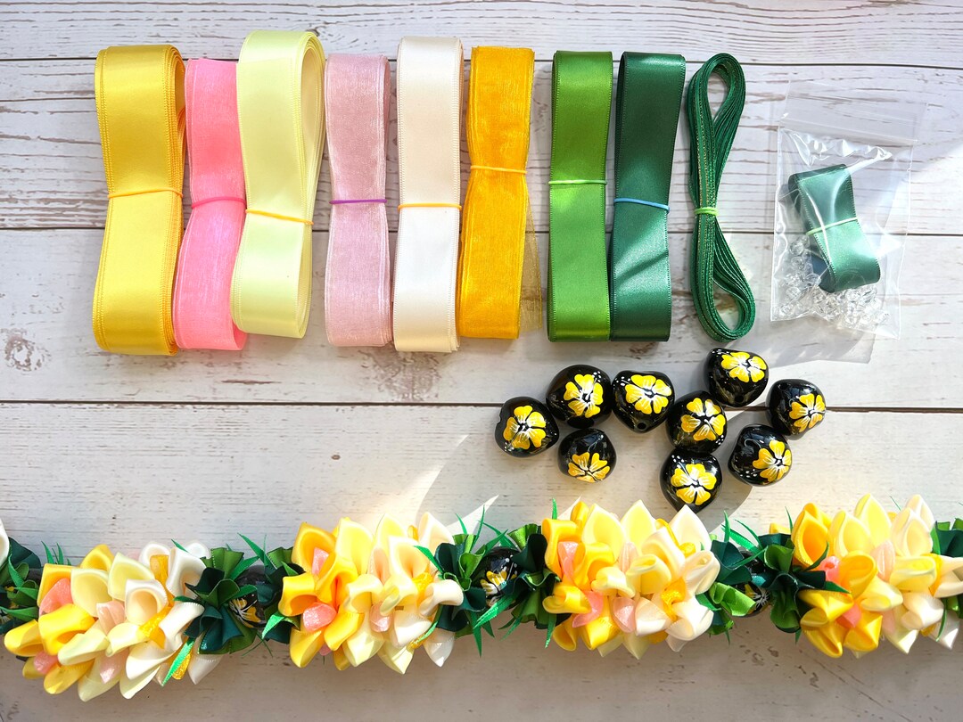Do It Yourself Ribbons for Yellow Flower With Hibiscus Painted Kukui ...