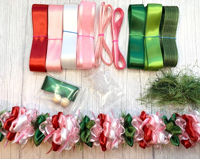 Do It Yourself Ribbons for Pink Plumeria Petal Flower Ribbon Lei - Etsy