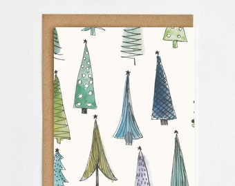 Tree greeting cards | Etsy