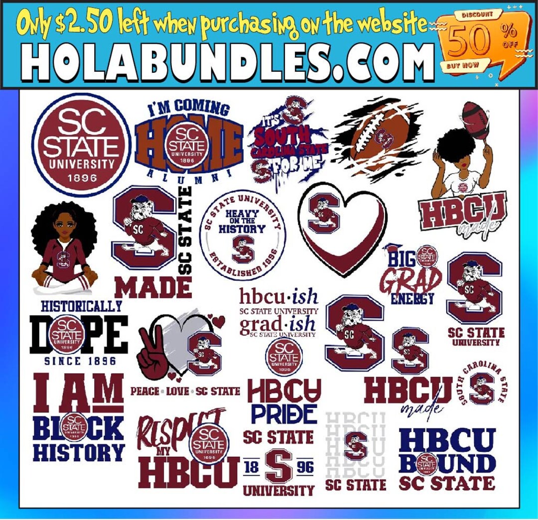 Digital Download of South Carolina State Svg for Hbcu - Etsy