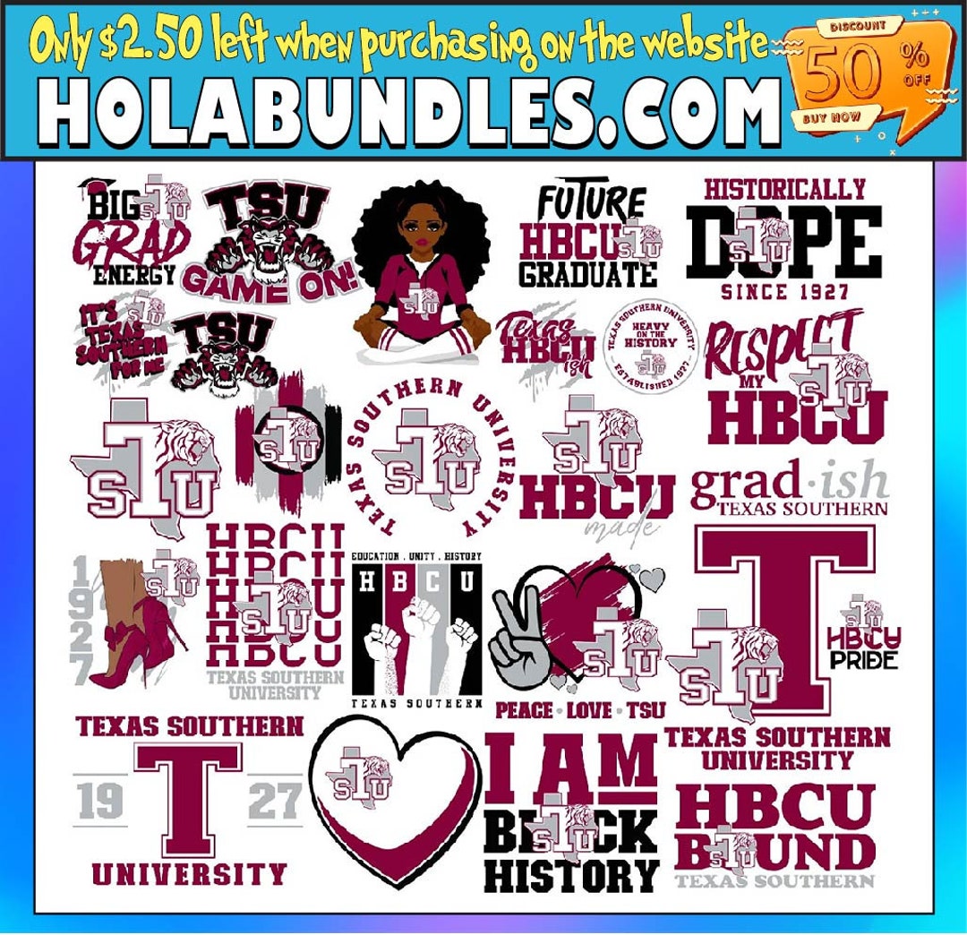 Digital Downloads of Texas Southern Svg the Hbcu Collection - Etsy