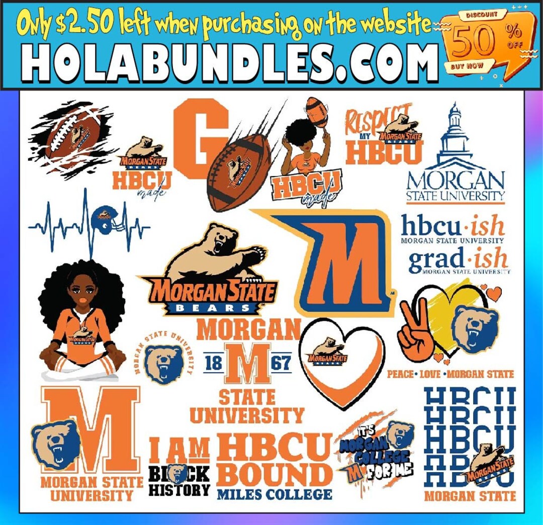 Morgan State Artwork HBCU Collection College Designs HBCU - Etsy