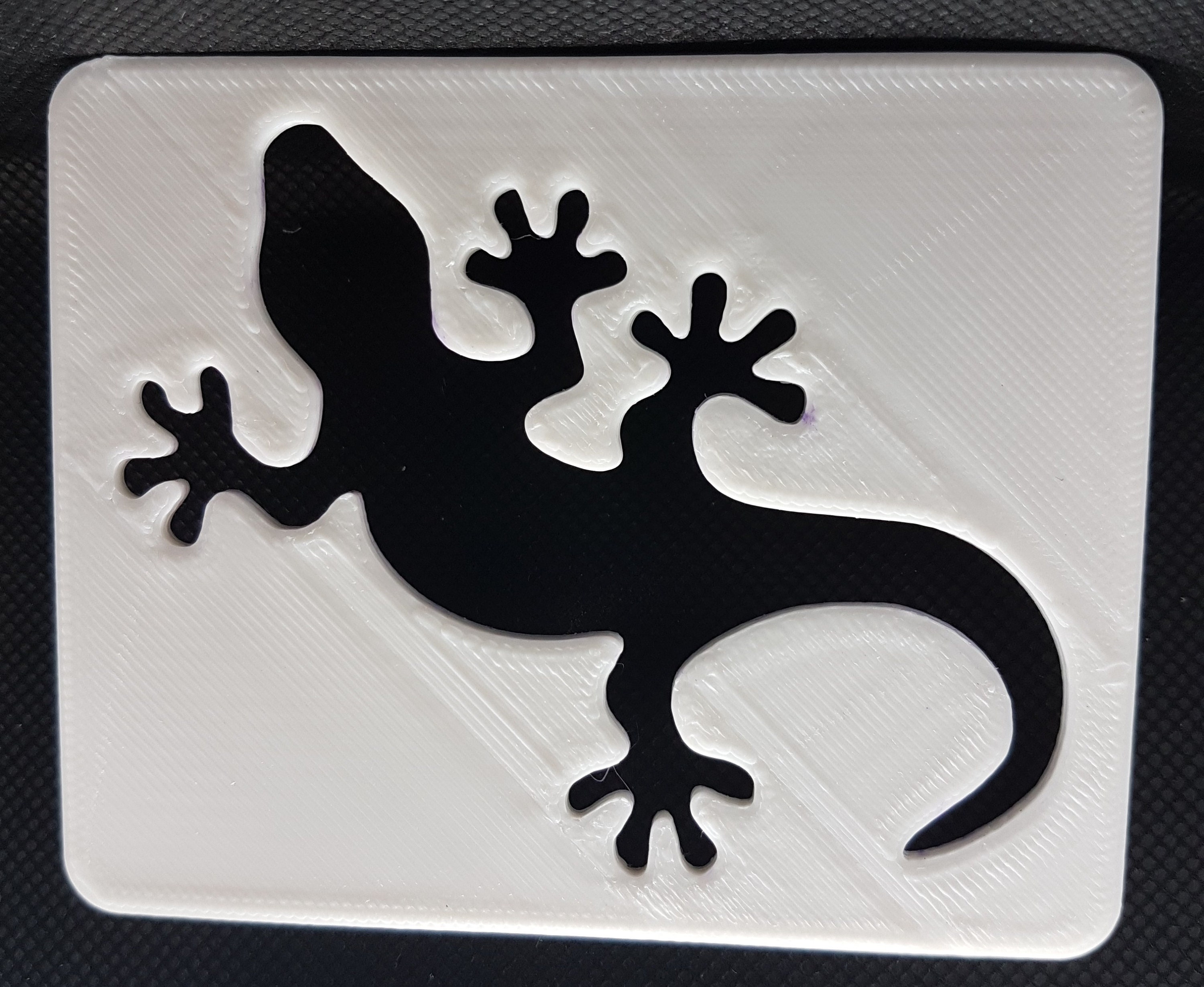 Stencil of a Gecko, 3D Printed, Suitable for Decoration and Decoupage ...