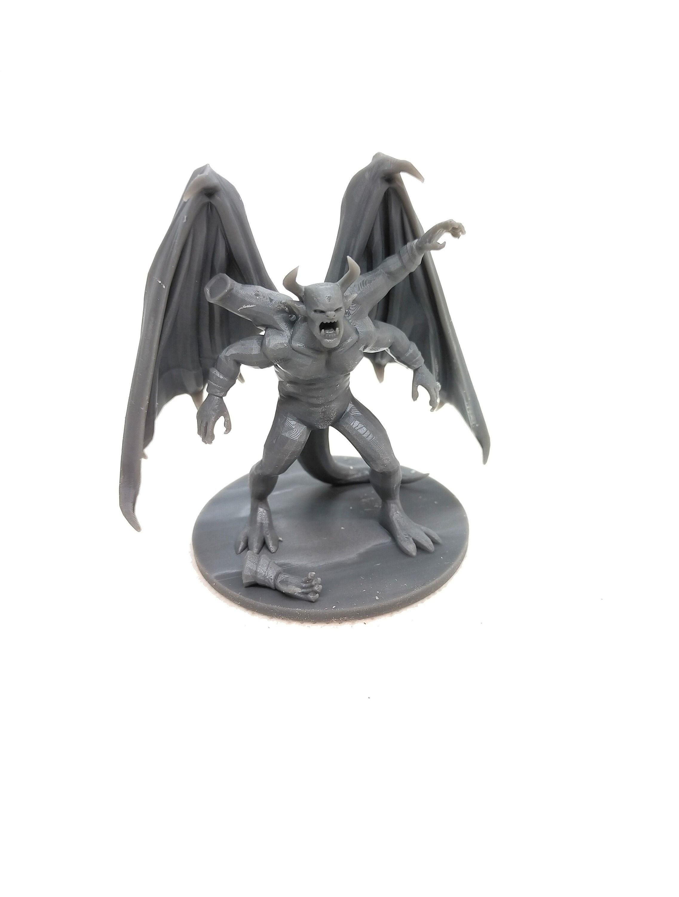 3D Printed Gargoyle With Four Arms D&D 3D Printed Custom - Etsy