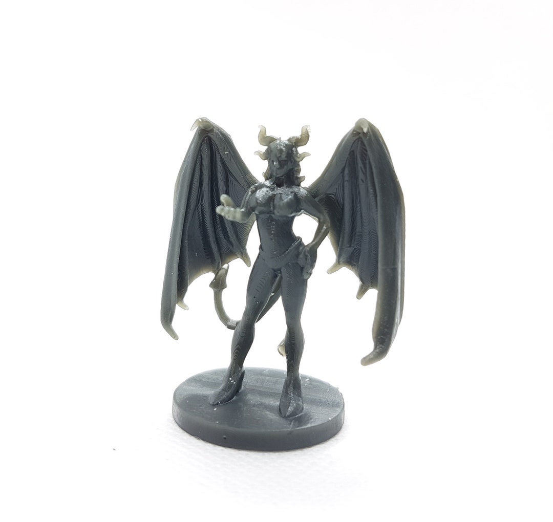 3D Printed Succubus Miniature, D&D, 3D Printed Custom Figure, Resin ...