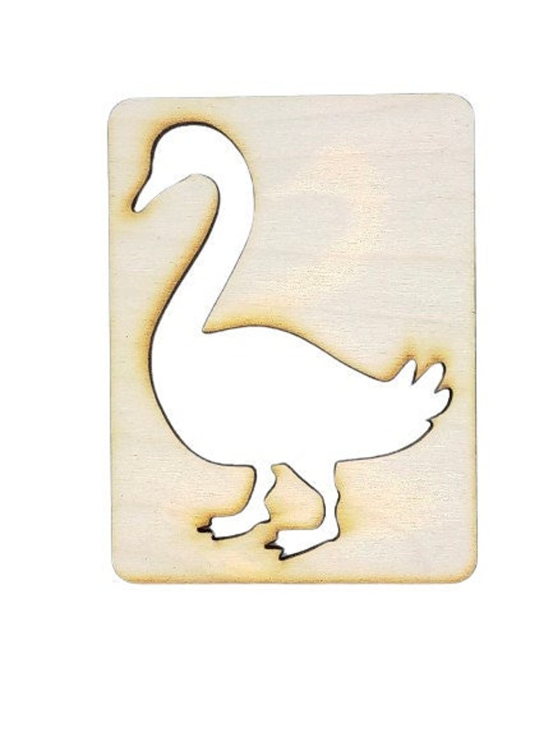 Stencil of a Goose, Laser Cut in Wood, Suitable for Decoration and ...