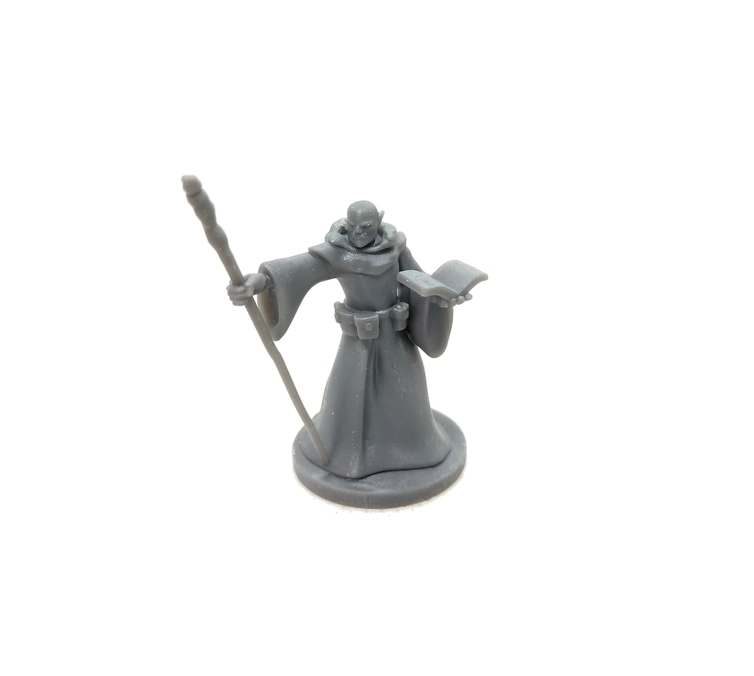 3D Printed Half Orc Wizard Miniature D&D 3D Printed Custom - Etsy