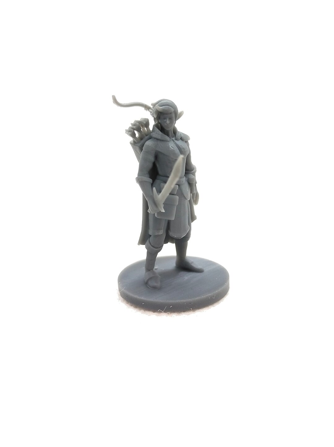 3D Printed Elf Female Ranger Miniature, D&D, 3D Printed Custom Figure ...