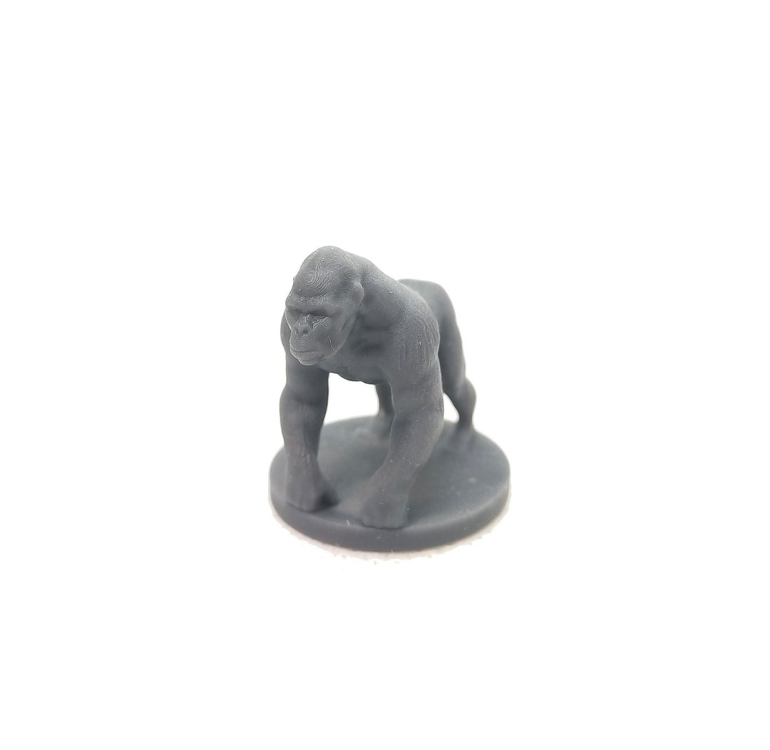 3D Printed Ape Miniature, D&D, 3D Printed Custom Figure, Resin Tabletop ...
