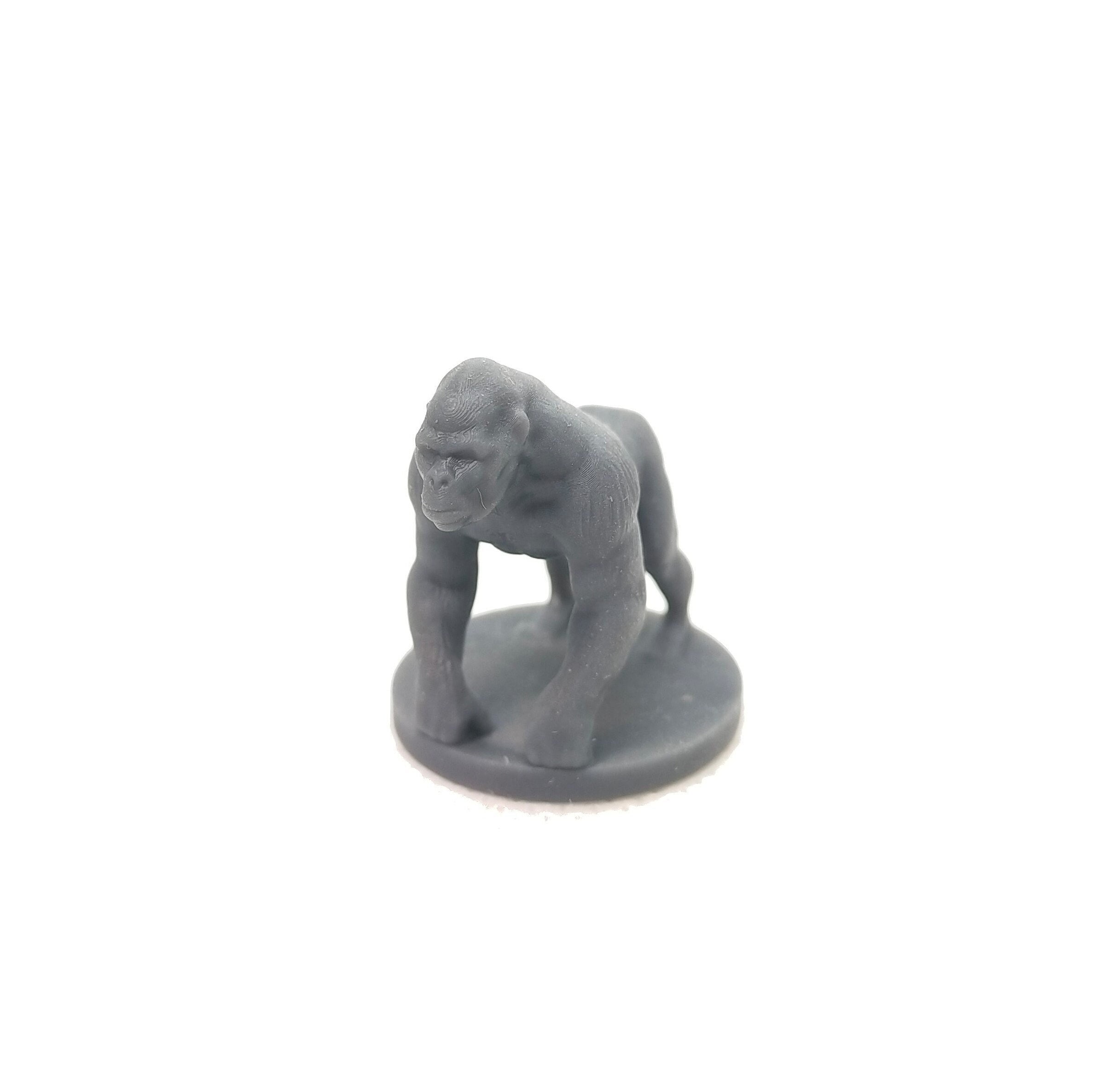 3D Printed Ape Miniature, D&D, 3D Printed Custom Figure, Resin Tabletop ...