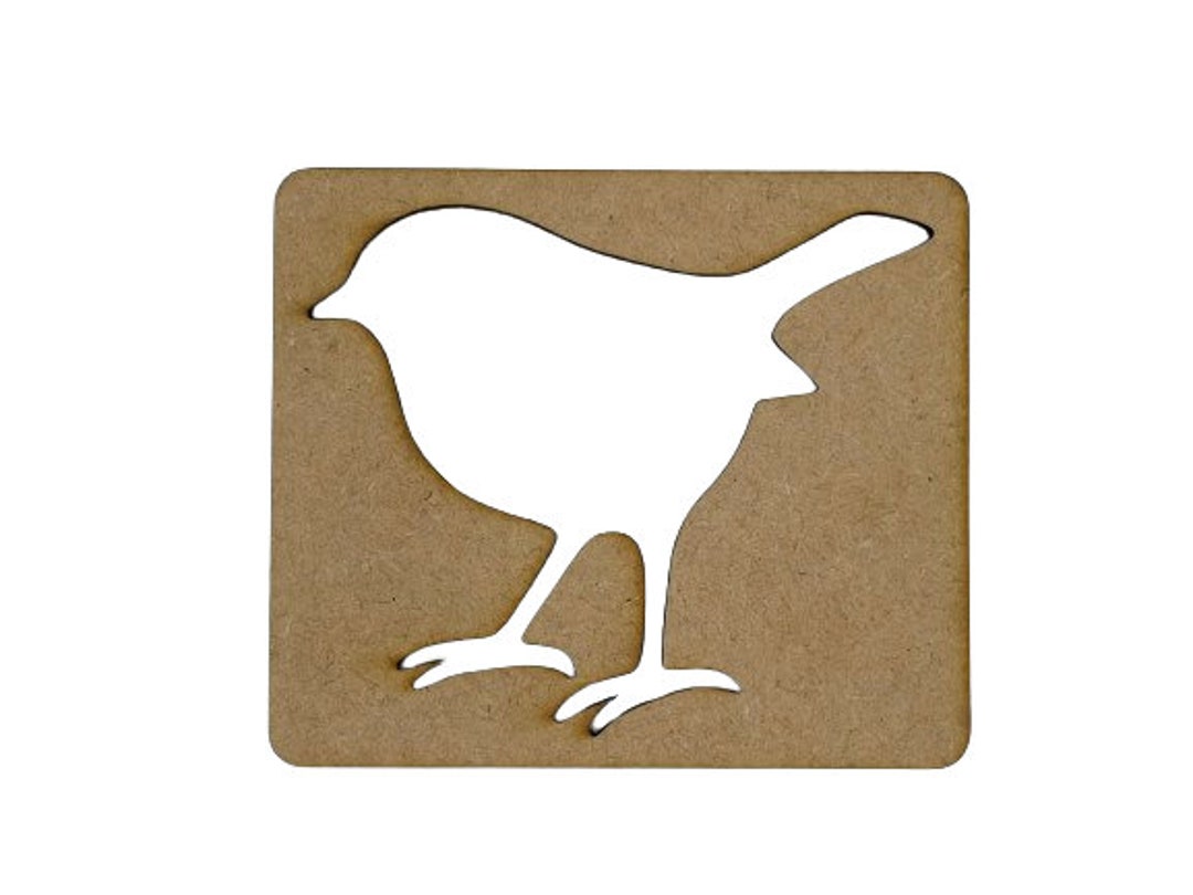Stencil of a Robin, Laser Cut in Wood, Suitable for Decoration and ...