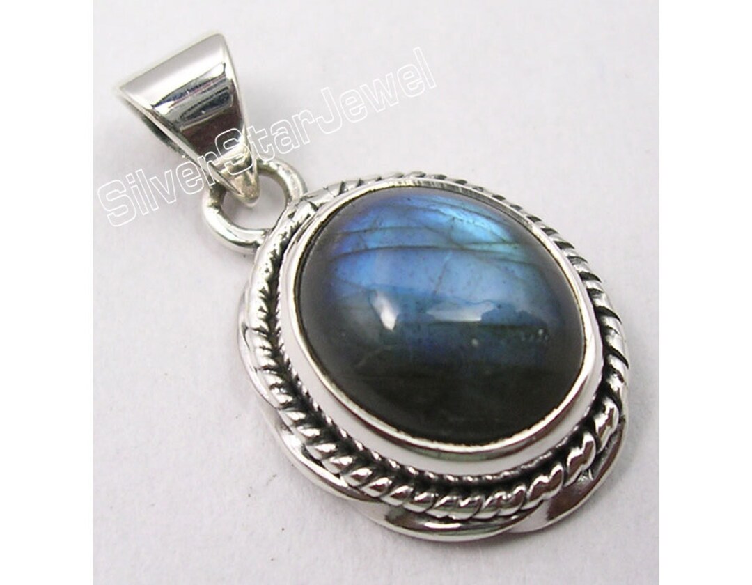Solid 925 Pure Sterling Silver Blue Fire Original LABRADORITE - Etsy