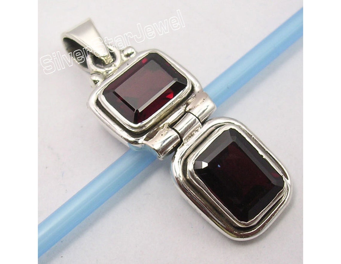 Lovely 925 Stamped Pure Solid Silver Dazzling Genuine Red - Etsy