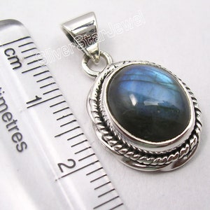 Solid 925 Pure Sterling Silver Blue Fire Original LABRADORITE - Etsy