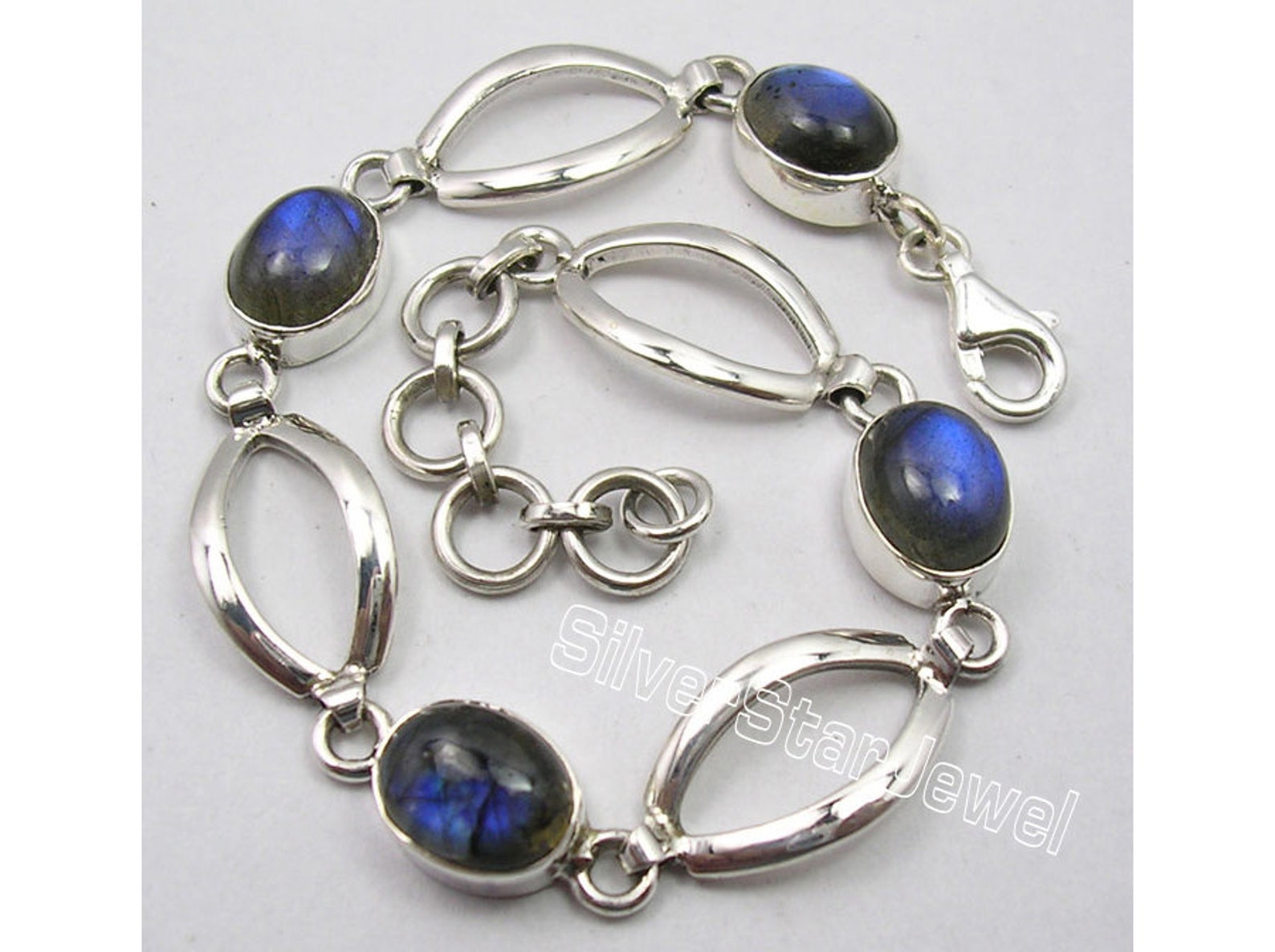 Pure 925 Solid Sterling Silver Amazing Blue Fire Natural - Etsy