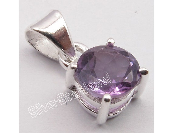 925 Stamped Pure Solid Silver High End Purple Color Real | Etsy