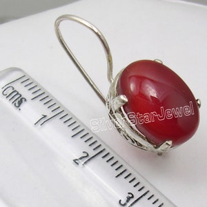 RED Color Pendant Earrings Matching Set 925 Solid Silver CARNELIAN ...