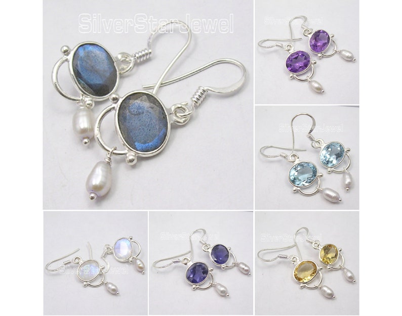 Silver Fashion LABRADORITE Earrings 1.5 925 Sterling - Etsy