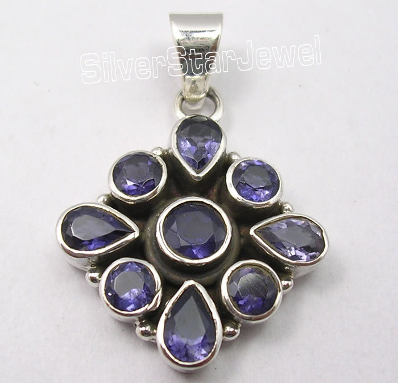 Fashionable 925 Stamp Sterling Solid Silver Sparkling Real - Etsy