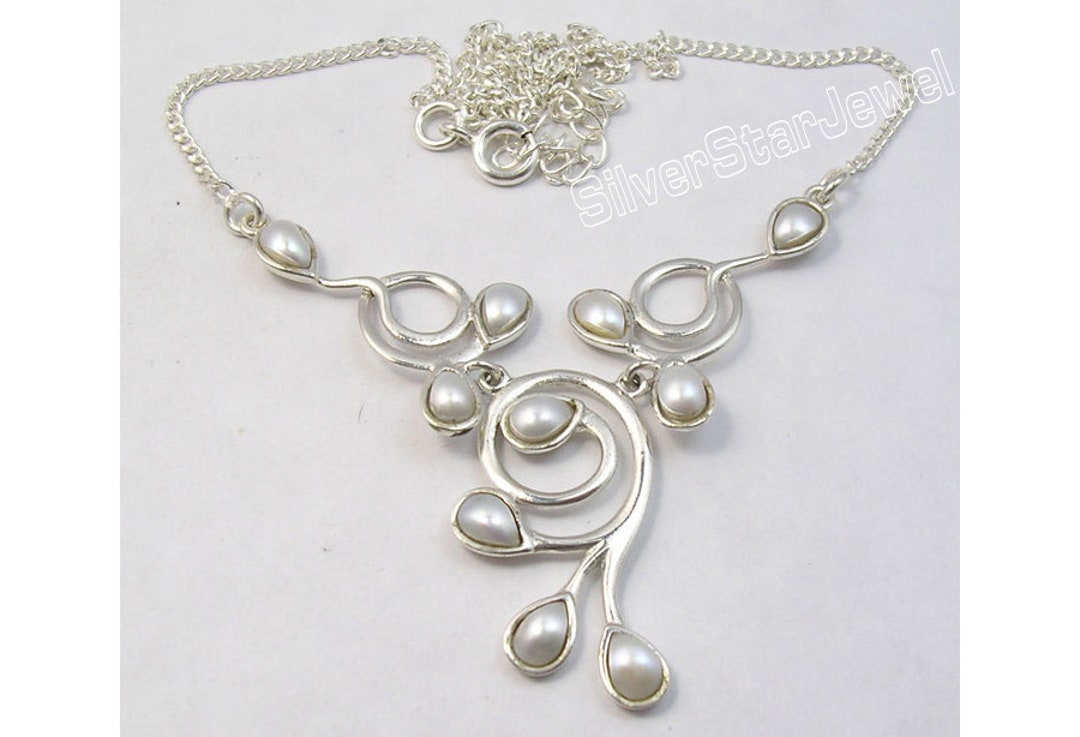 925 Pure Solid Silver Drop Shape Fresh Water PEARL GIRLS' - Etsy