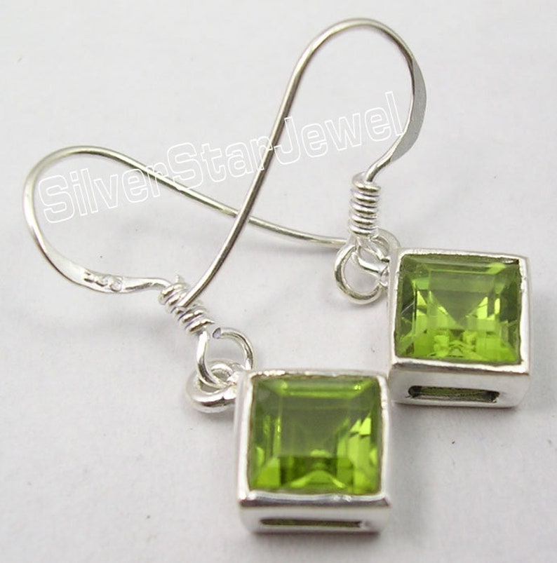 Square Shape 925 Pure Solid Silver High End Cut Green Color - Etsy
