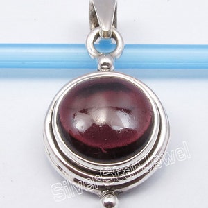 925 Sterling Pure Silver Red Color Real GARNET Gemstone - Etsy