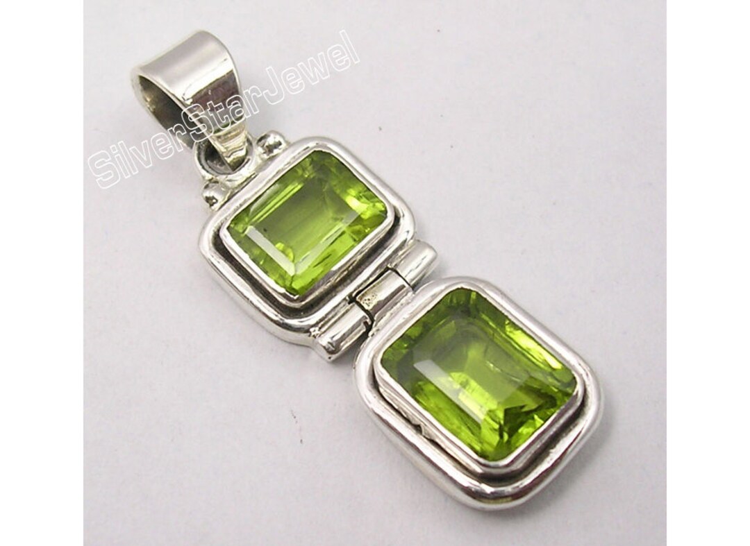 Beautiful 925 Stamped Pure Solid Silver Natural Green Color - Etsy