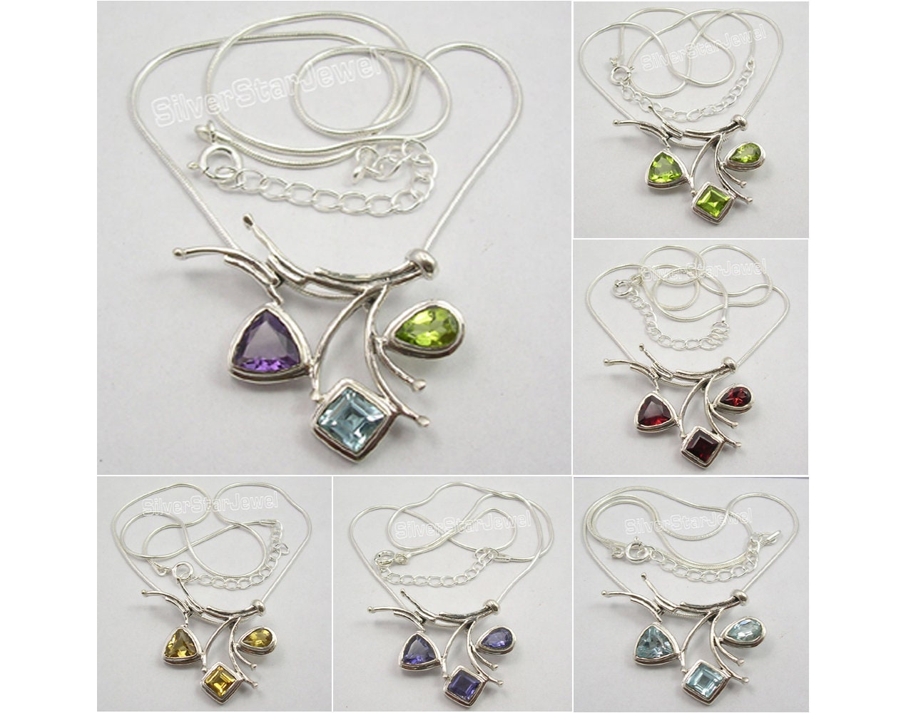 Stylish 925 Solid Silver High End MULTISTONES BESTSELLER | Etsy