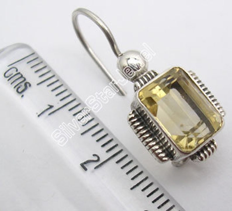 925 Stamp Solid Sterling Pure Silver Square Shape Yellow Color | Etsy