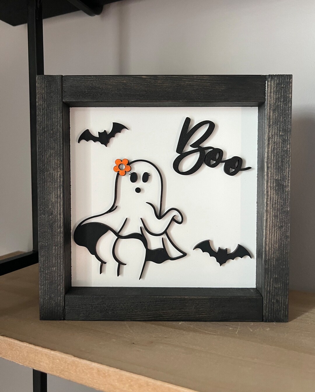 Boo Halloween Wooden Sign 3D / Funny Sign, Fall Season / Funny Wooden ...