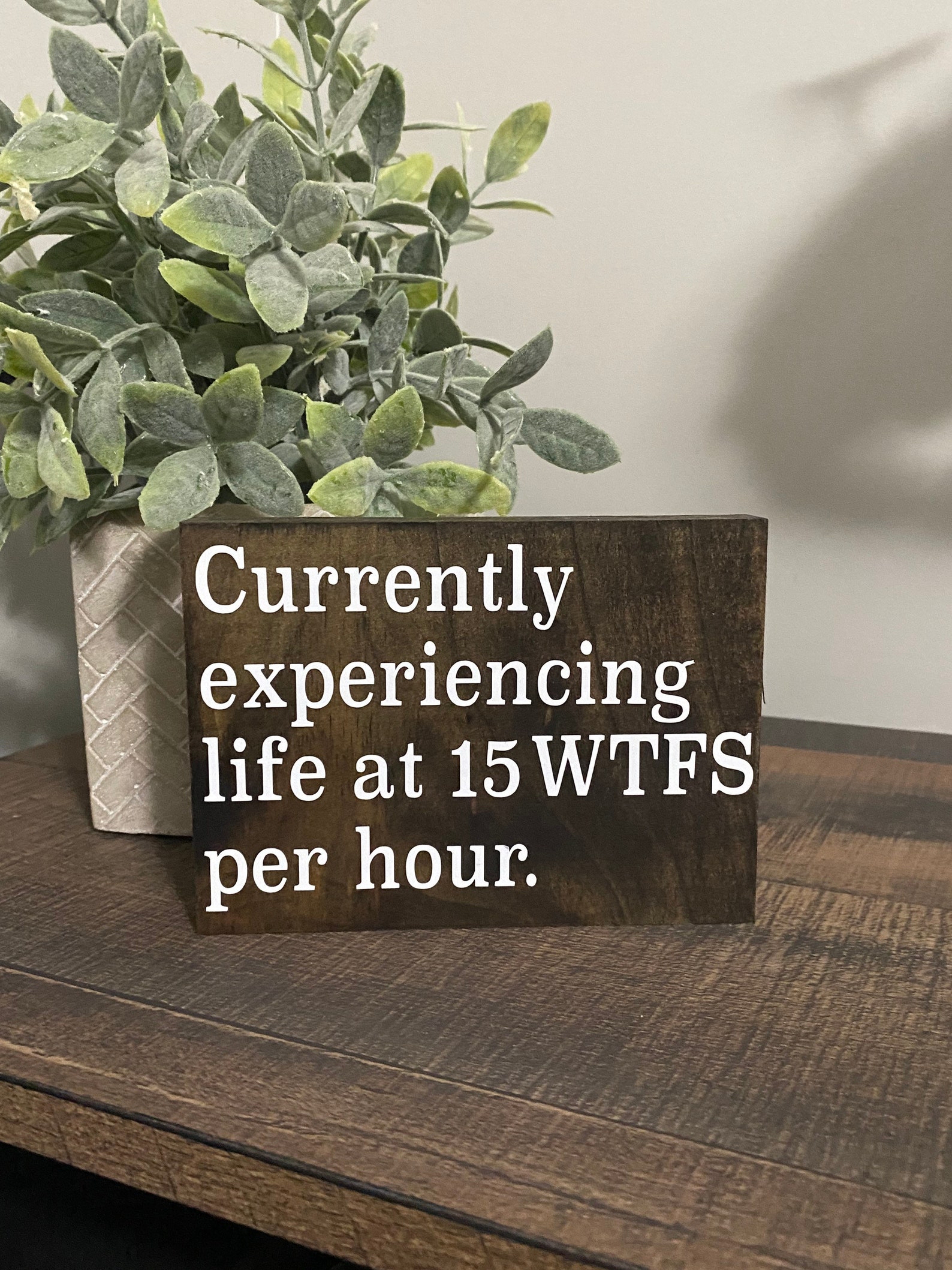 Currently Experiencing Life at 15 WTFS per Hour Motivational - Etsy