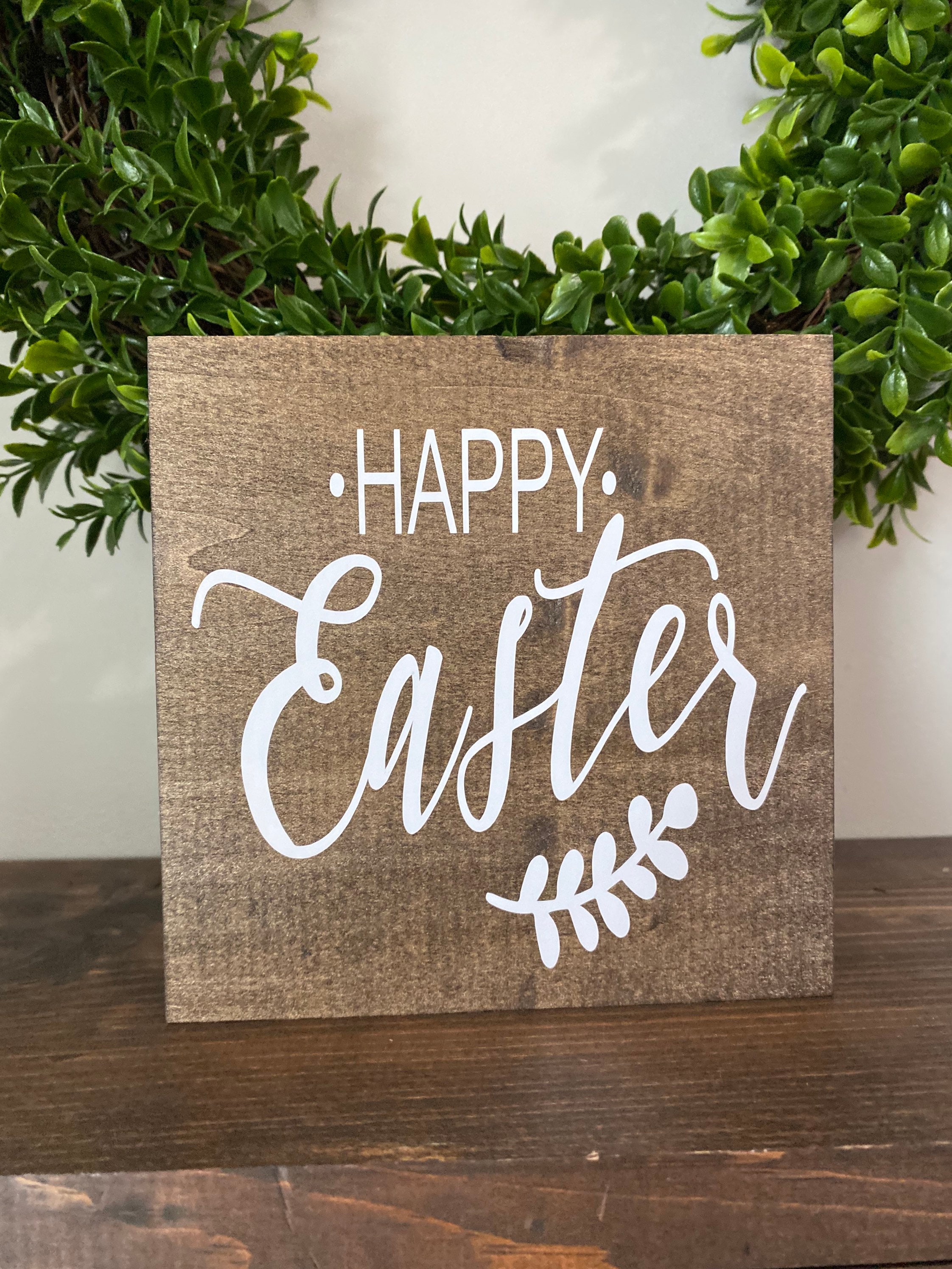 Happy Easter Sign Farmhouse Easter Easter Bunny Sign | Etsy