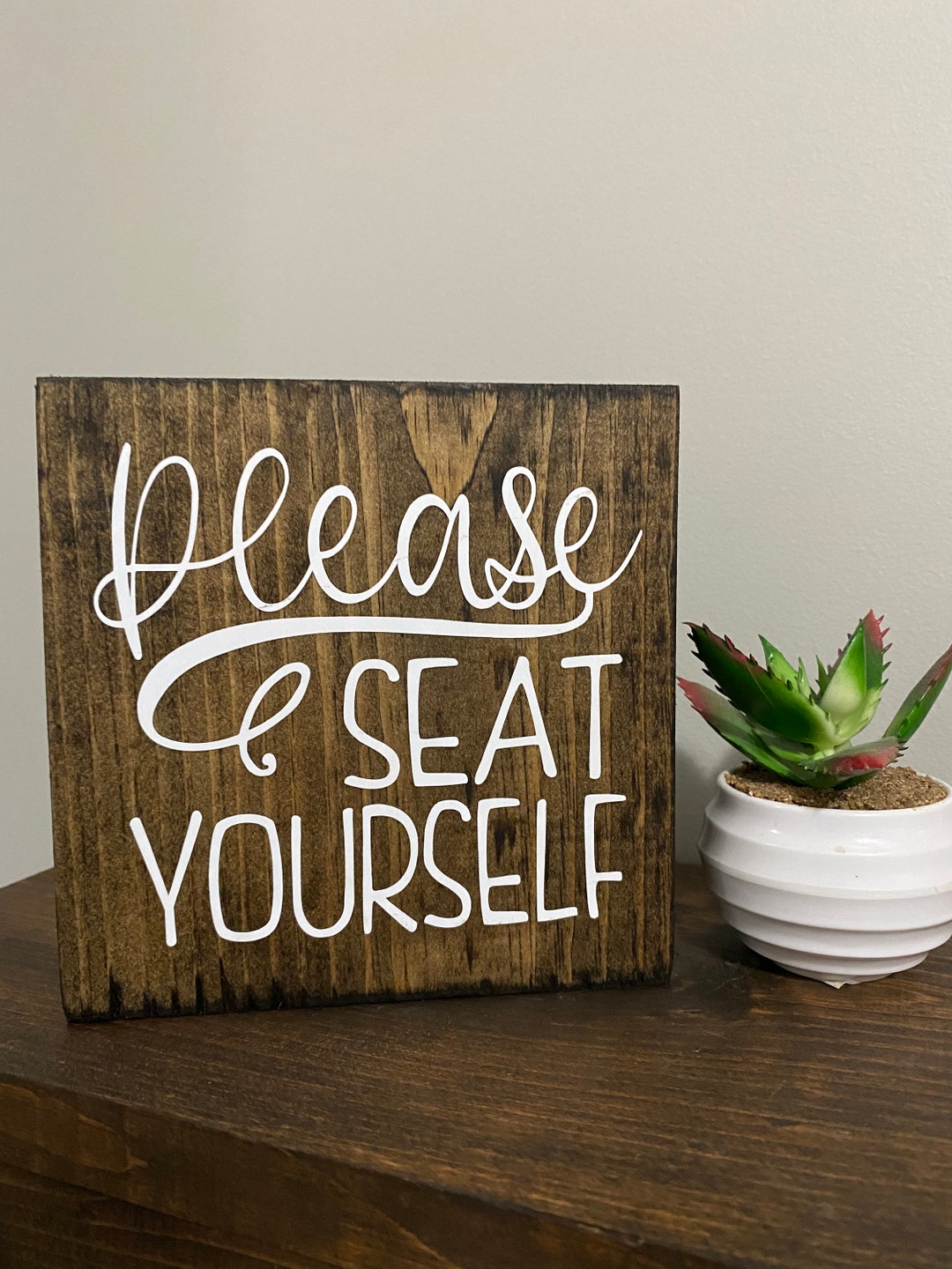 Bathroom Decor Please Seat Yourself Wood Sign , Farmhouse Bathroom ...