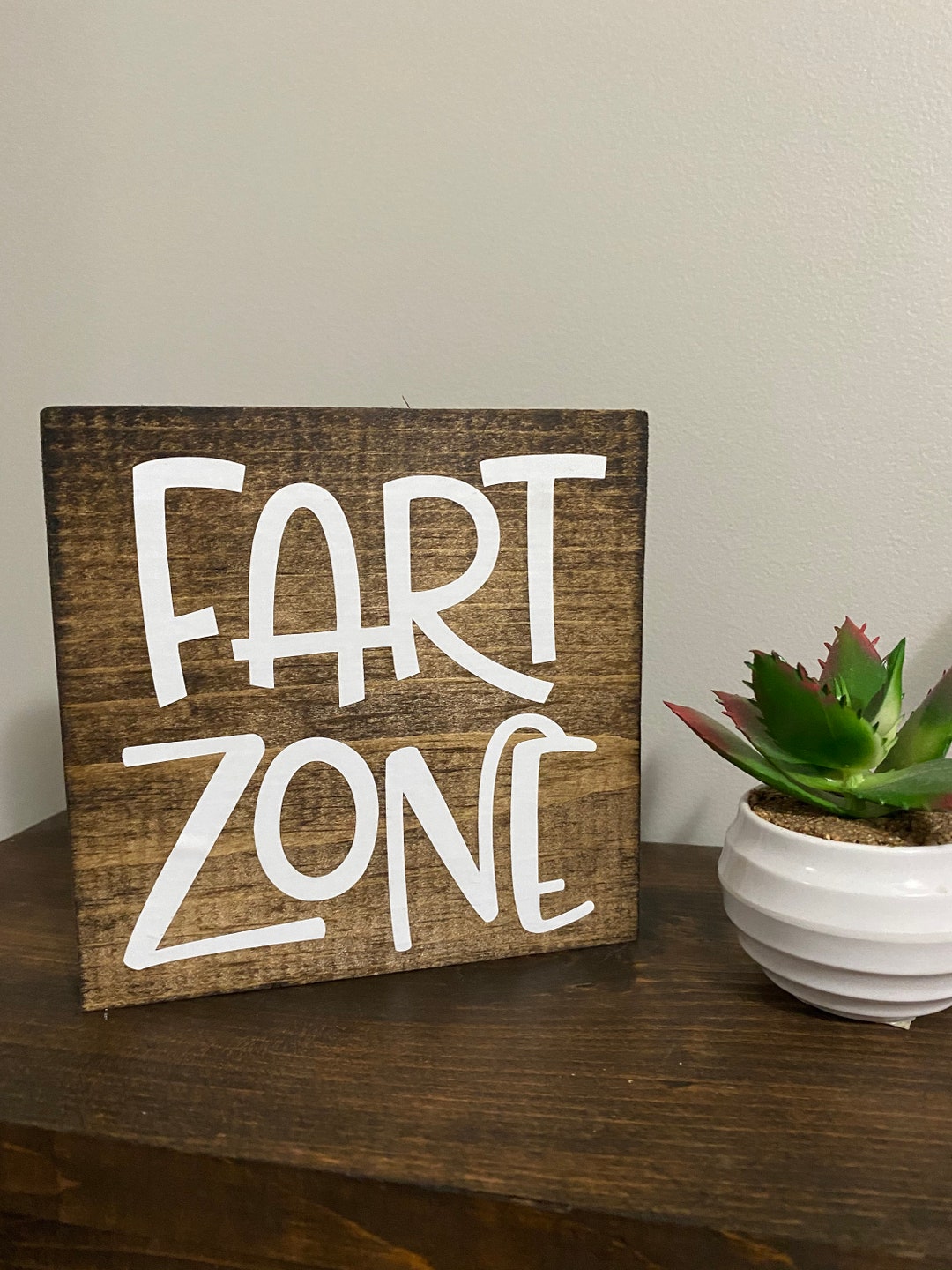 Fart Zone Bathroom Sign , Bedroom Decor , Farmhouse Bathroom ...