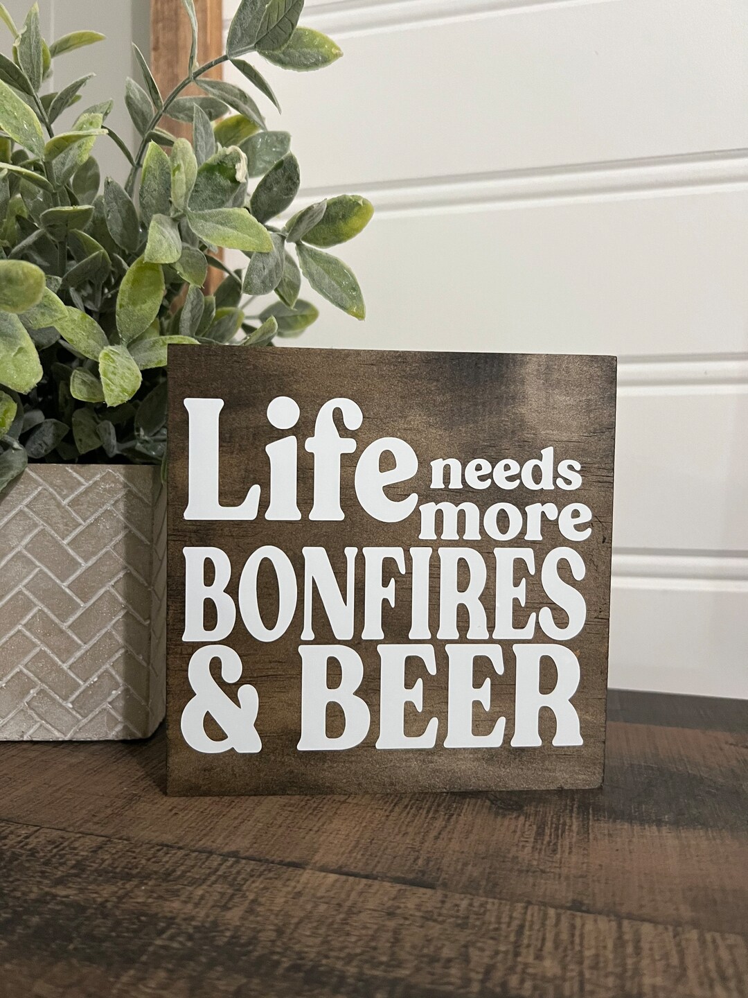 Life Needs More Bonfires & Beer | Wood Sign | RV | Camper Sign |RV ...