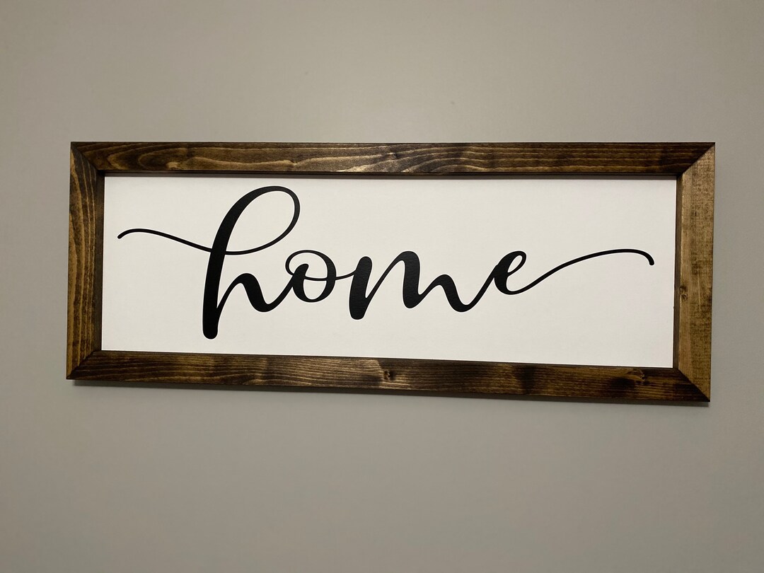 Home Sign , Wood Farmhouse Sign , Hand Made Home Decor , Large Wooden ...