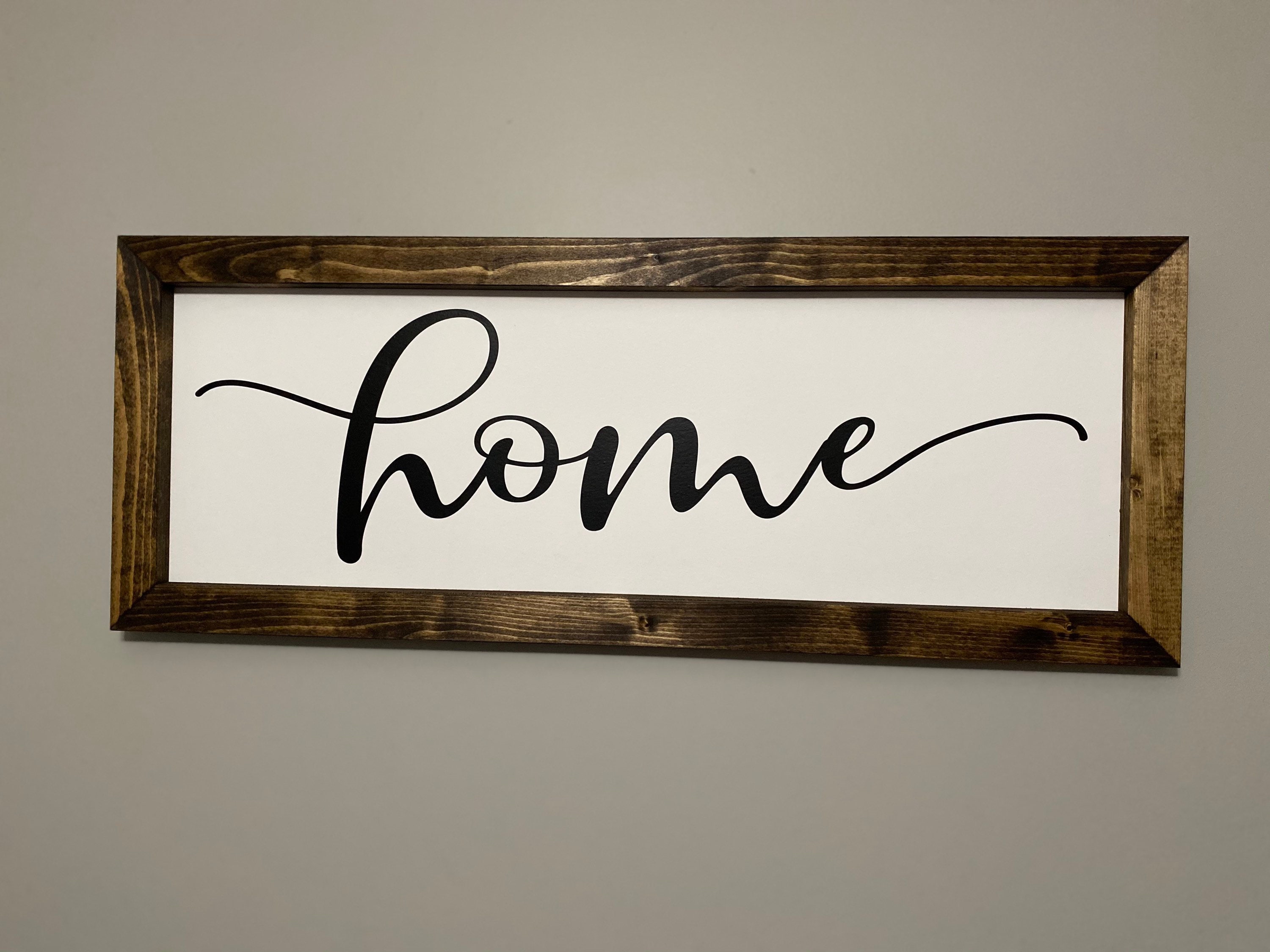 Home Sign Wood Farmhouse Sign Hand Made Home Decor | Etsy