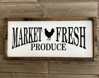 Fresh Produce Sign - Etsy