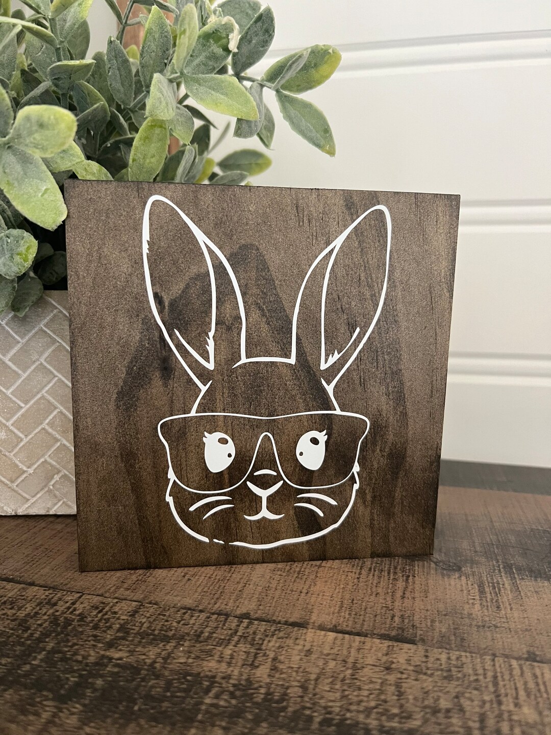 Easter Bunny Wood Sign | Farmhouse Easter | Easter Bunny Sign |rustic ...