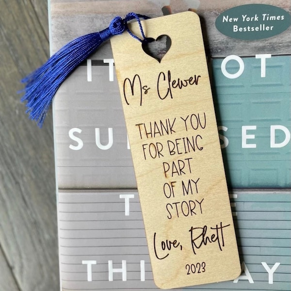 Thank You Bookmark - Etsy