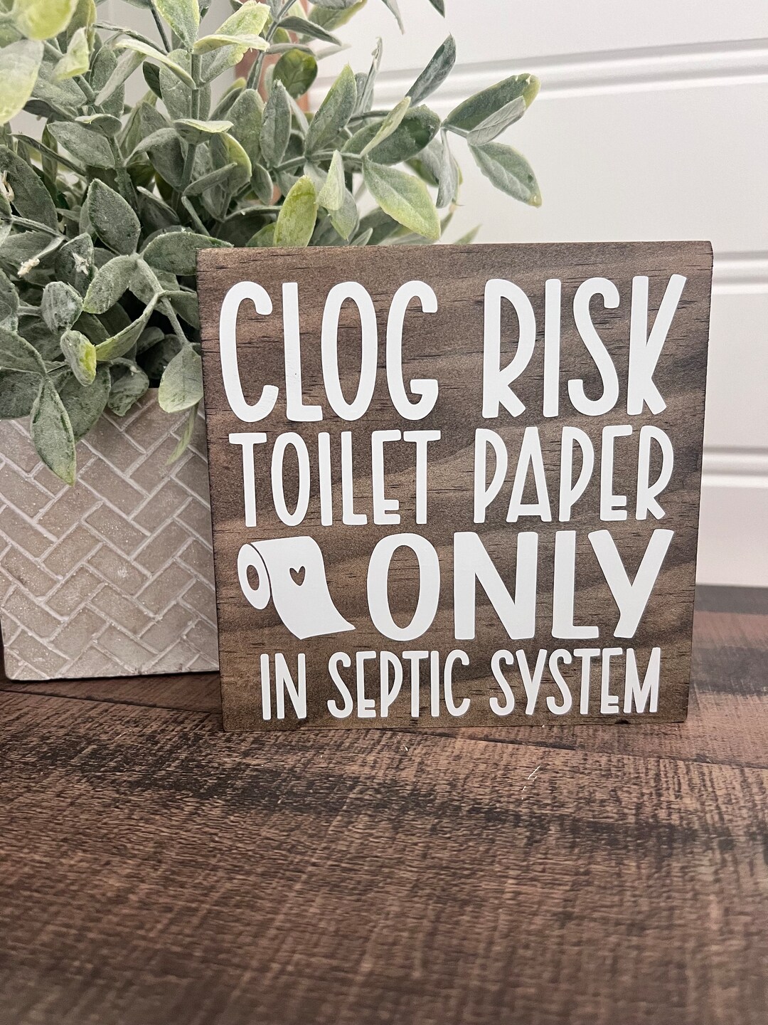 Clog Risk Toilet Paper Only in Septic System Farmhouse Bathroom ...