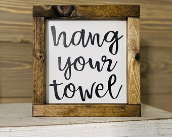 Towel Sign - Etsy